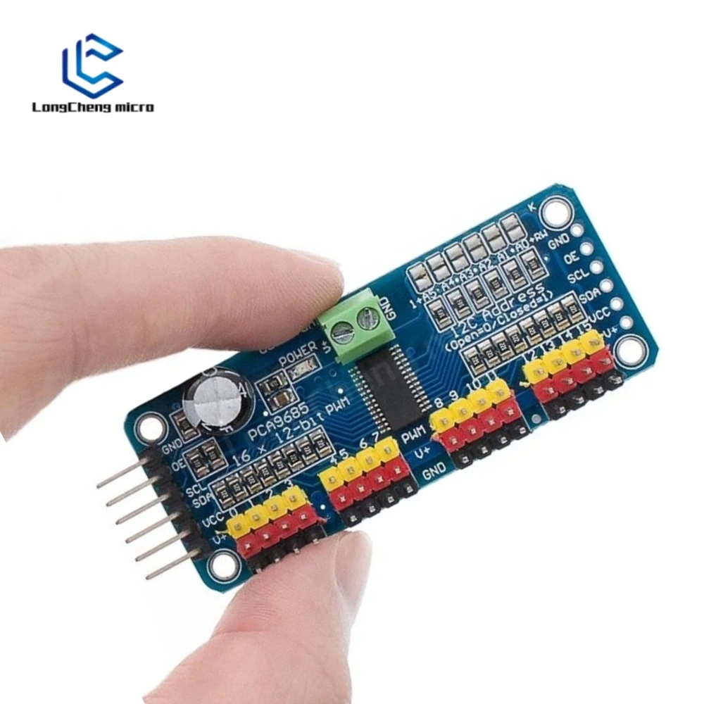 PCA9685PW 16 Channel 12 Bit PWM Servo Shield Driver I2C Interface PCA9685 Module For Raspberry ...