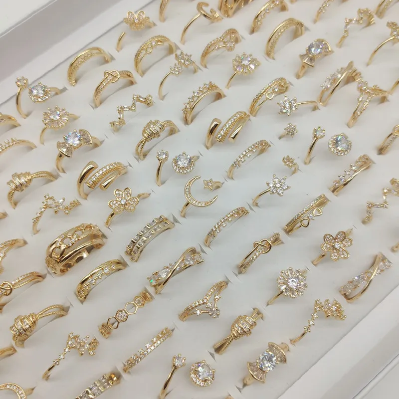 20pcs-Lot-Wholesale-New-Luxury-Big-Zircon-Open-Copper-Finger-Rings-For ...