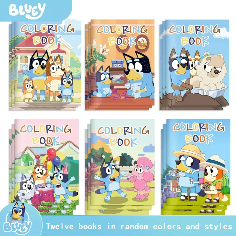 Animierte-bluey-bluey-Farbe-diy-Malbuch-Party-Cartoon-Farbe-Graffiti ...