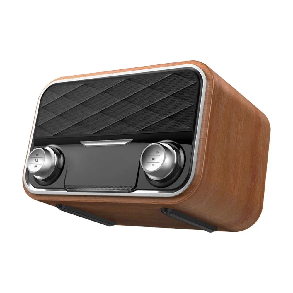 Traditional-Wooden-Speaker-Wireless-Bluetooth-5-0-Bass-Outdoor-Stereo ...