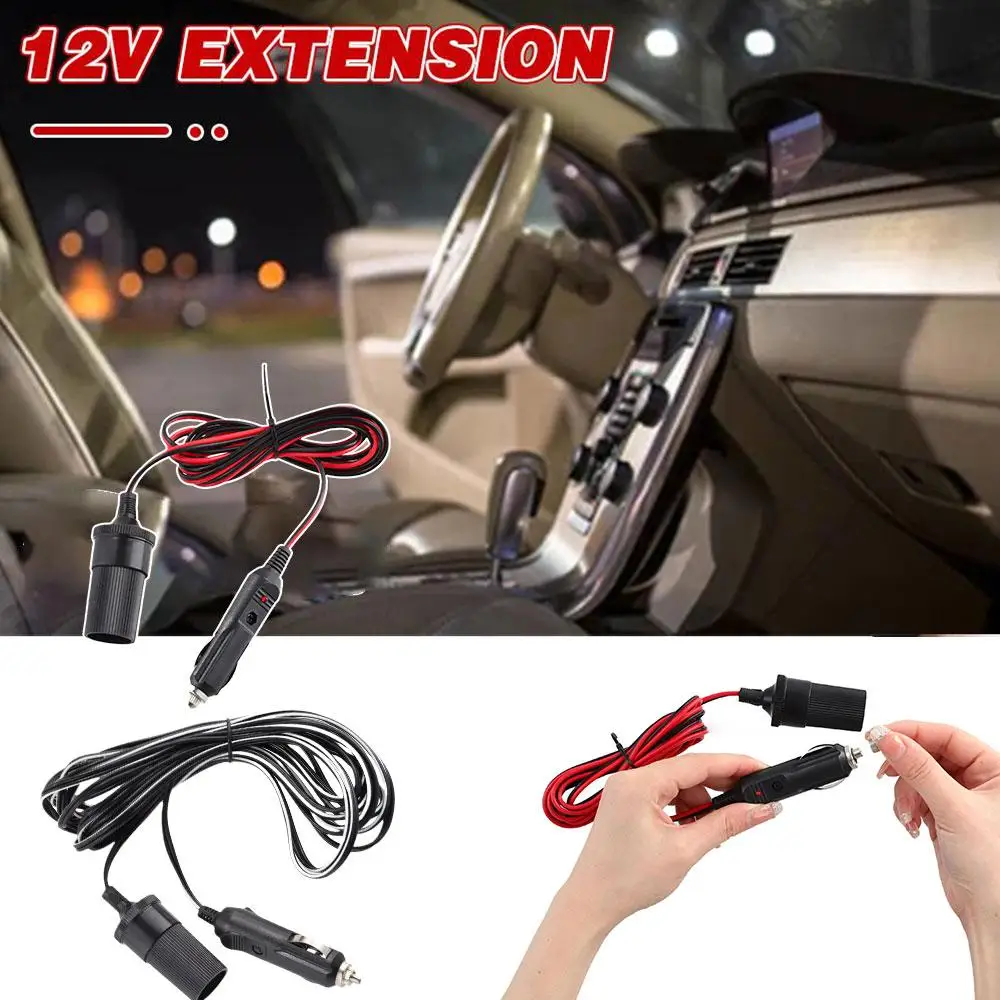 2-5M-Car-Cigar-Lighter-Plug-Extension-Cable-Adapter-Socket-Charger-Lead ...