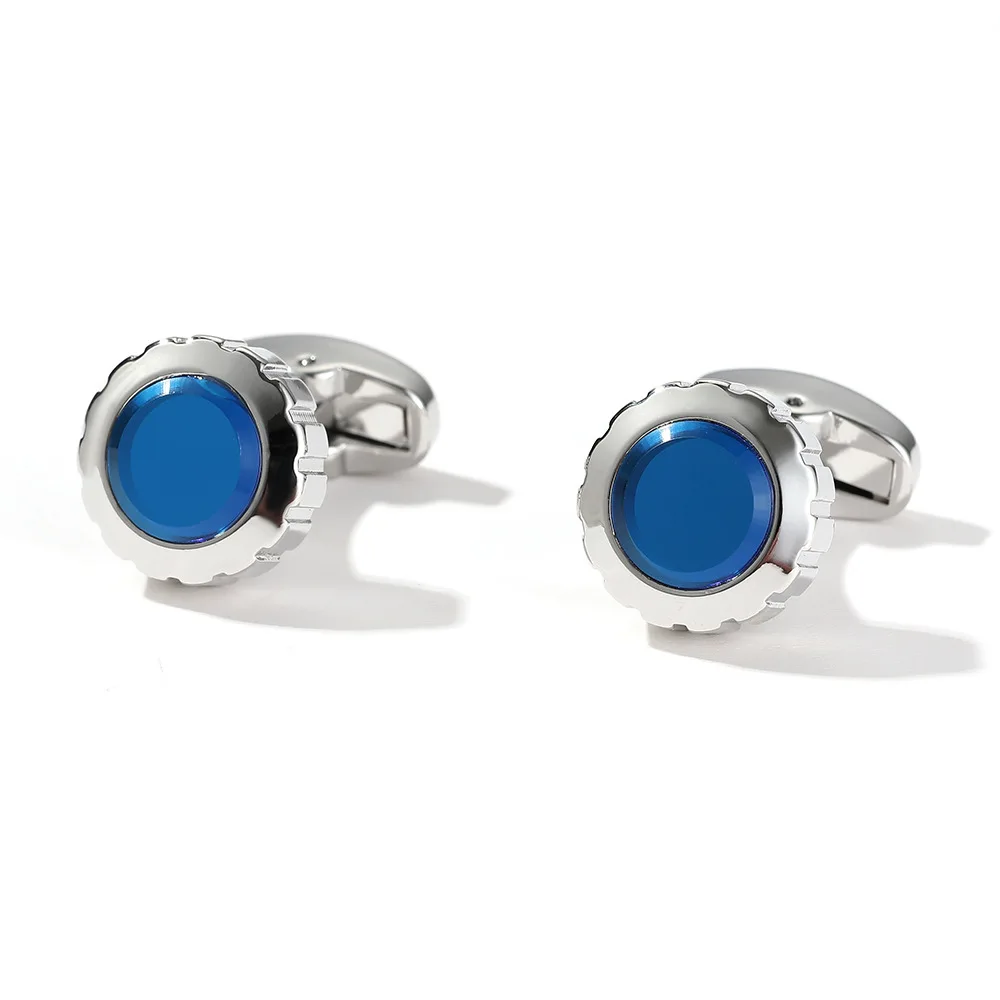 French-Cufflinks-Blue-Simple-High-end-Fashion-Men-s-Business-Banquet ...