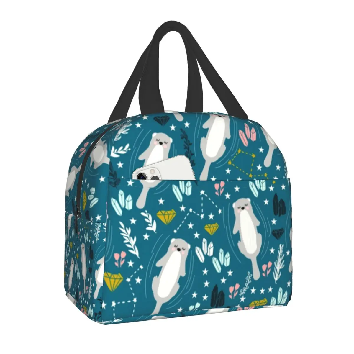 Custom-Cute-Otters-Lunch-Bag-Women-Cooler-Warm-Insulated-Lunch-Boxes ...