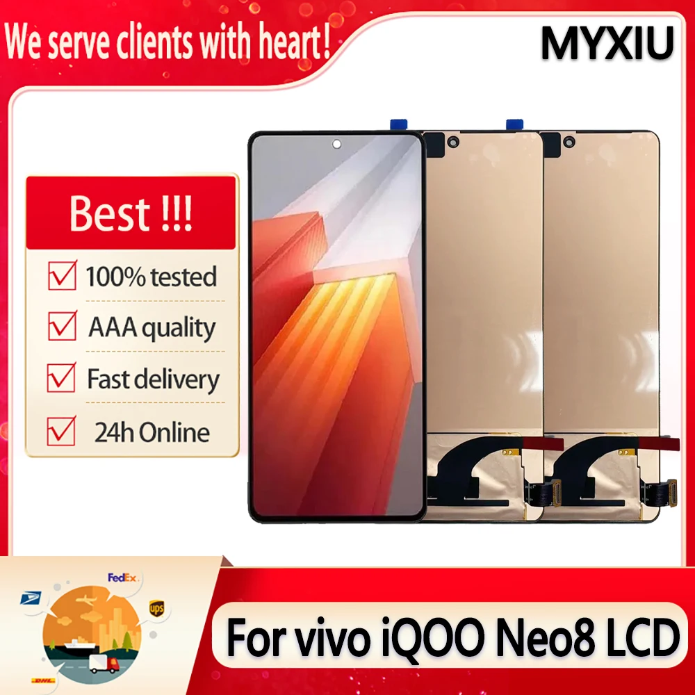 6.78" Original AMOLED Display For vivo iQOO Neo8 V2301A LCD Touch ...