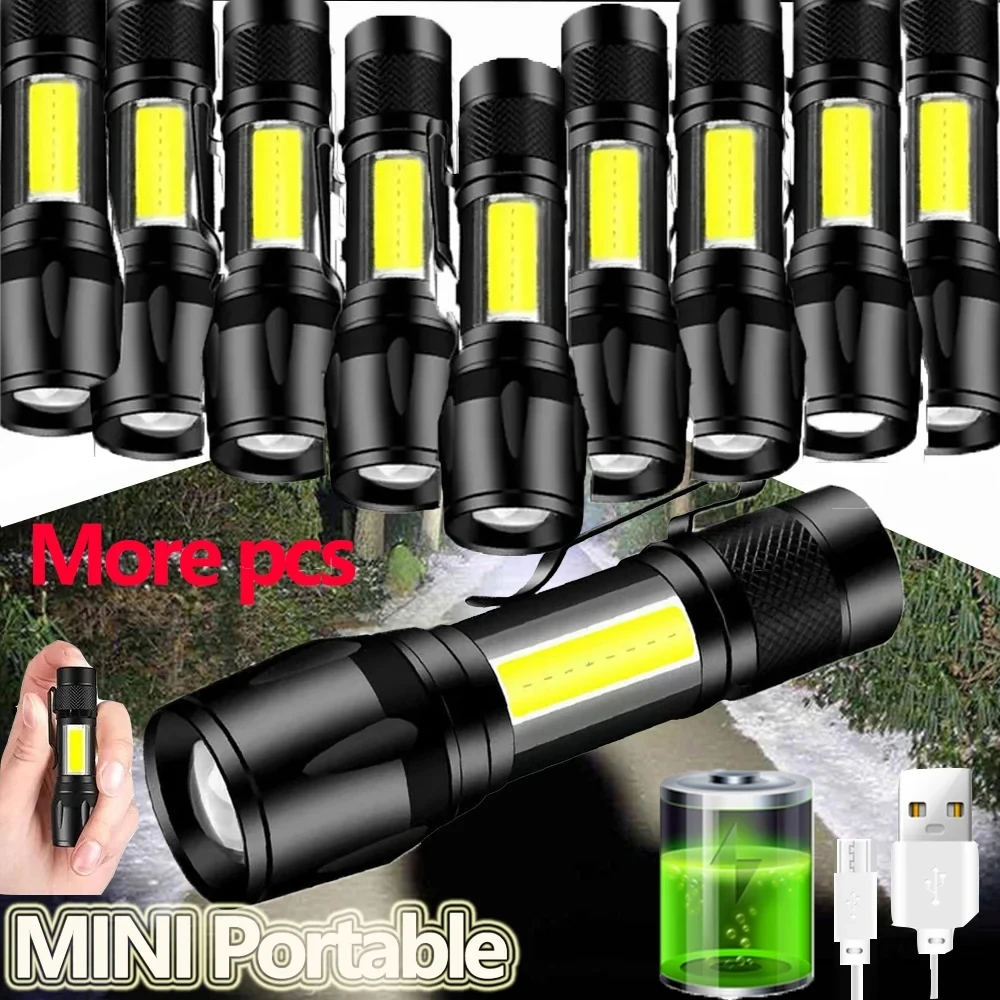 Portable-LED-COB-Flashlight-MINI-Fishing-Torch-Zoomable-Focus-Light ...