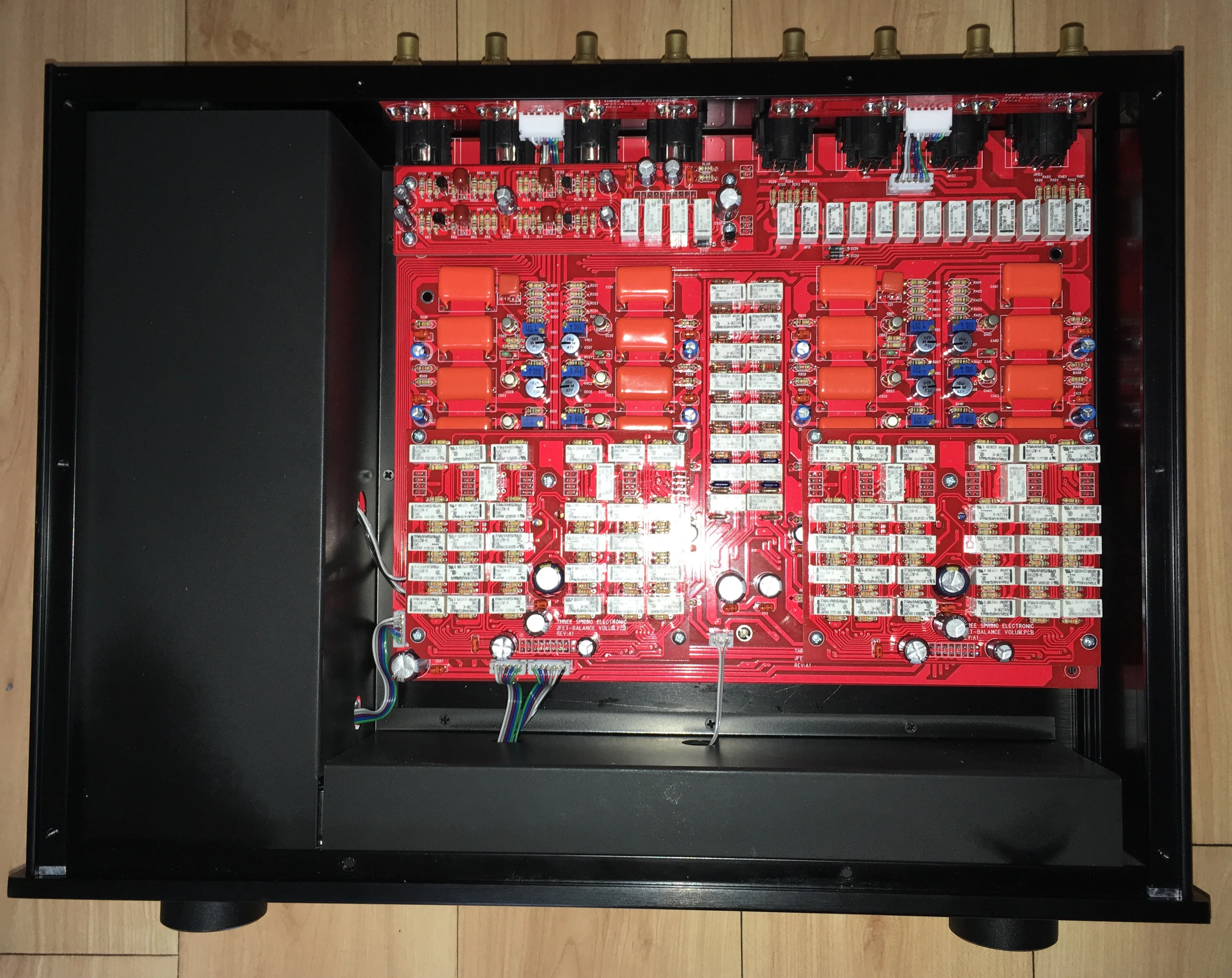 Assembled fully balanced remote control JFET four tube preamplifier ...