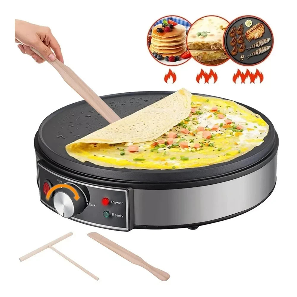 110V / 220V 1000W 30CM Electric Crepe Maker Machine Non-stick Griddle ...