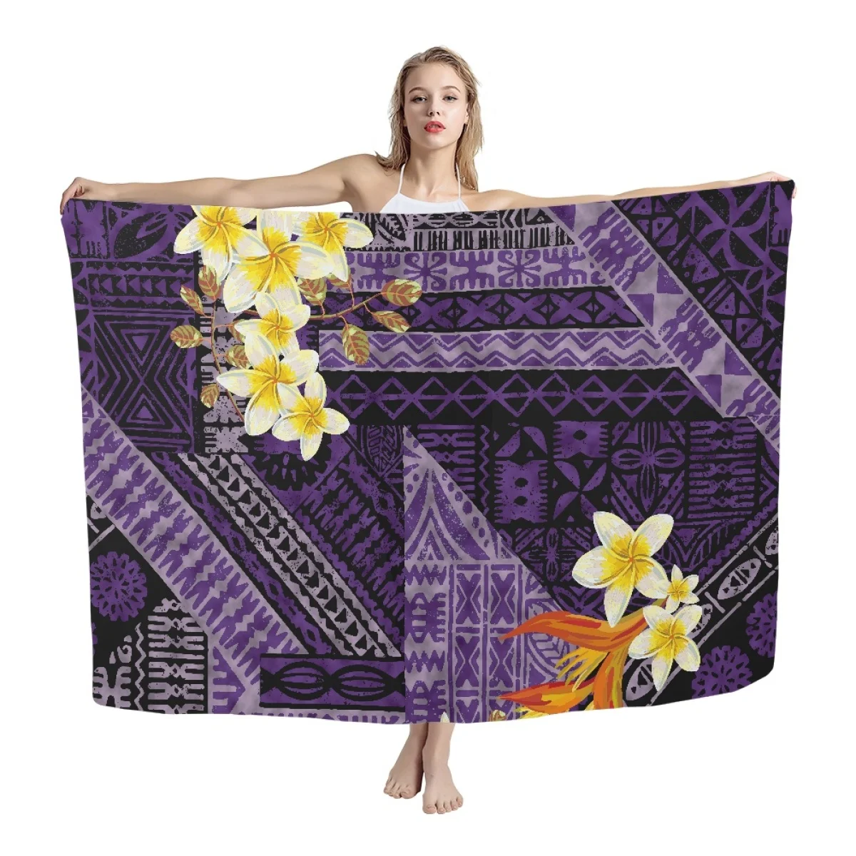 Summer-Women-Beach-Wrap-Cover-Ups-Polynesian-Tribal-Clothing-Hawaiian ...