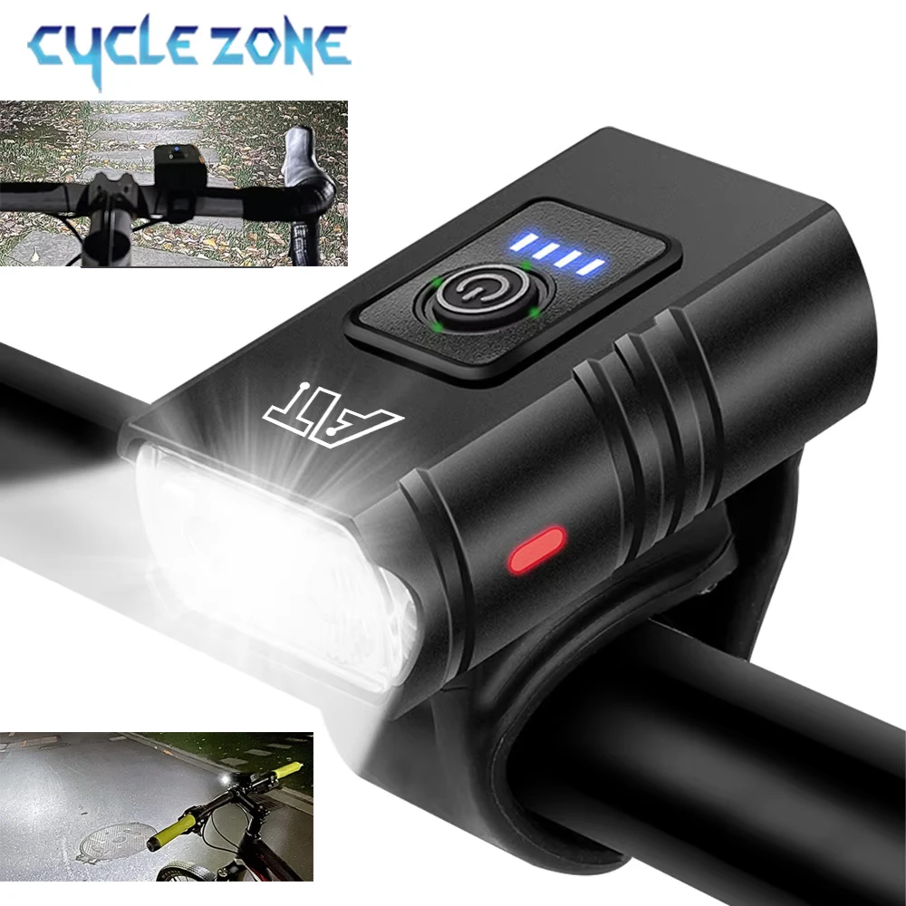 2-T6-LED-Bicycle-Front-Light-Type-C-Rechargeable-Bicycle-Headlamp-MTB ...