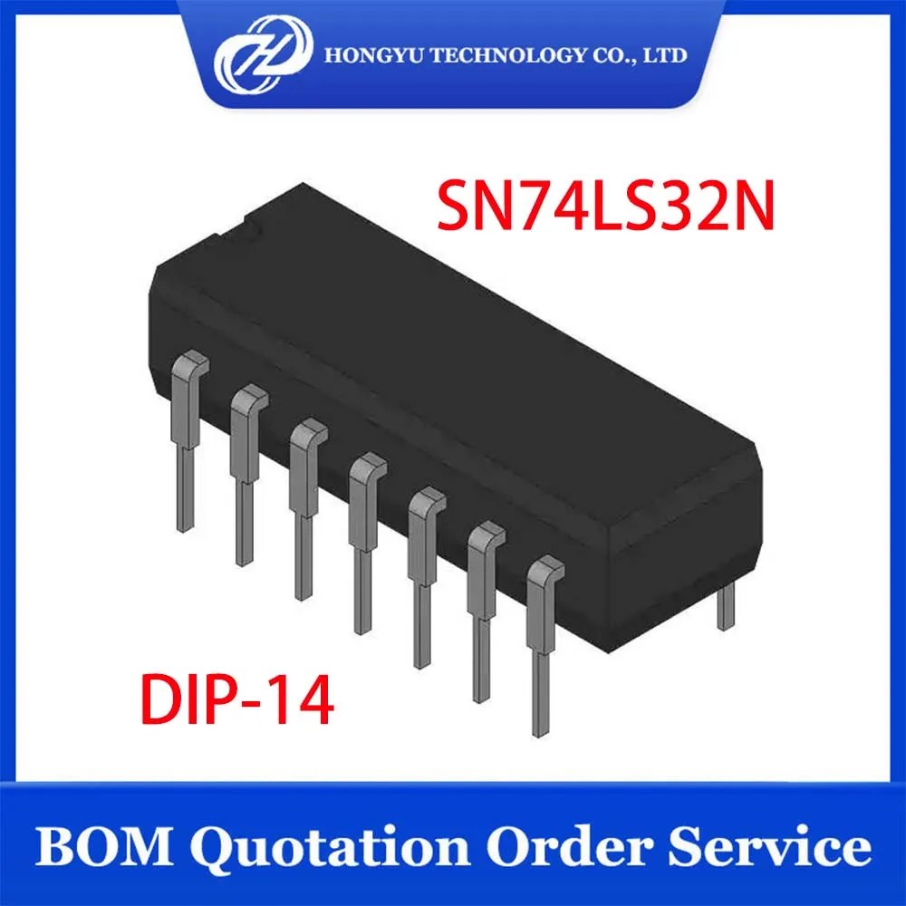 10 Pieces/Lots SN74LS32N SN74LS32 74LS32 IC GATE OR 4CH 2-INP DIP-14 IC ...