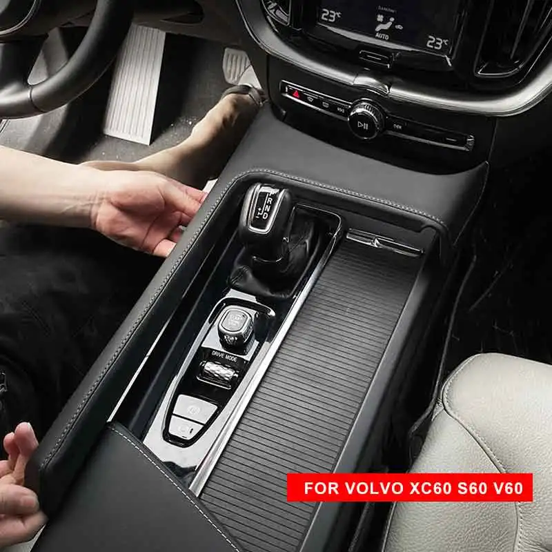 For-Volvo-XC60-S60-V60-interior-trim-center-control-leather-panel-car ...