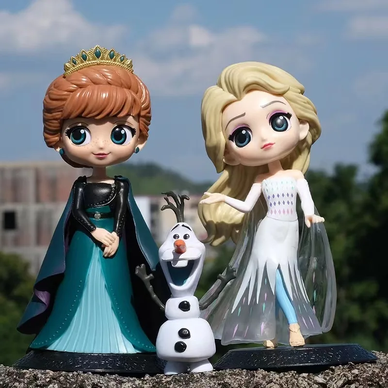 Q posket Anime Princess Frozen Elsa Anna Action Figure Model Cartoon ...