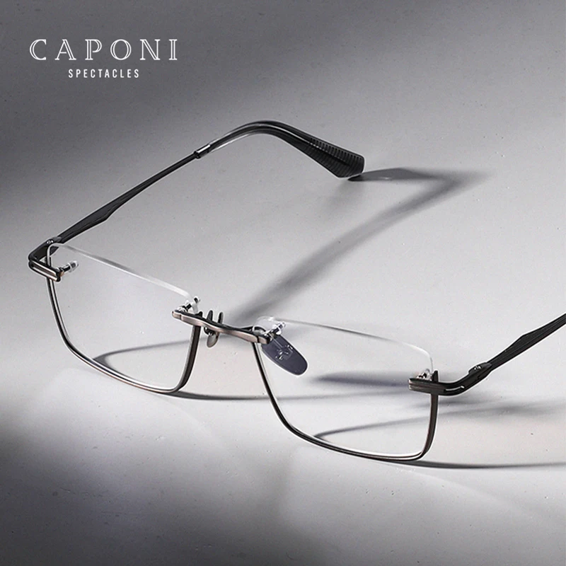 CAPONI-2024-New-Men-s-Presbyopic-Glasses-Pure-Titanium-Semi-Rimless ...