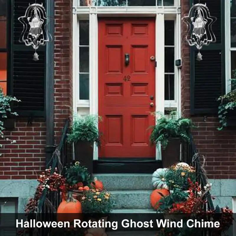 3D Wind Spinner Halloween Ghost Wind Catcher 3D Metal Wind Spinners ...