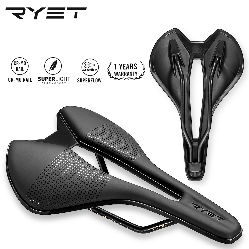 RYET Bike Saddle Ultralight Leather Road MTB Racing PU Fiber Soft cuscino del sedile della ...