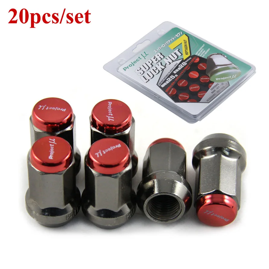 20pcs/set 33mm Project Mu Racing Composite Spec Steel Wheel Nuts M12x1 ...