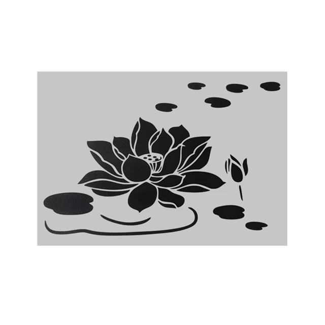 Water Lily Stencil