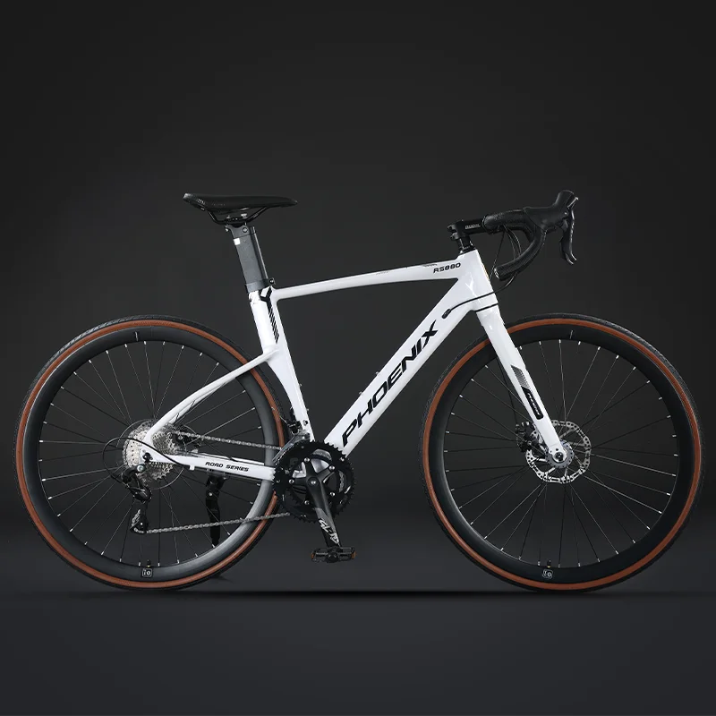 Road Bicycle for Men and Women, Aluminum Curved Handle, Ultra Light, 18 ...