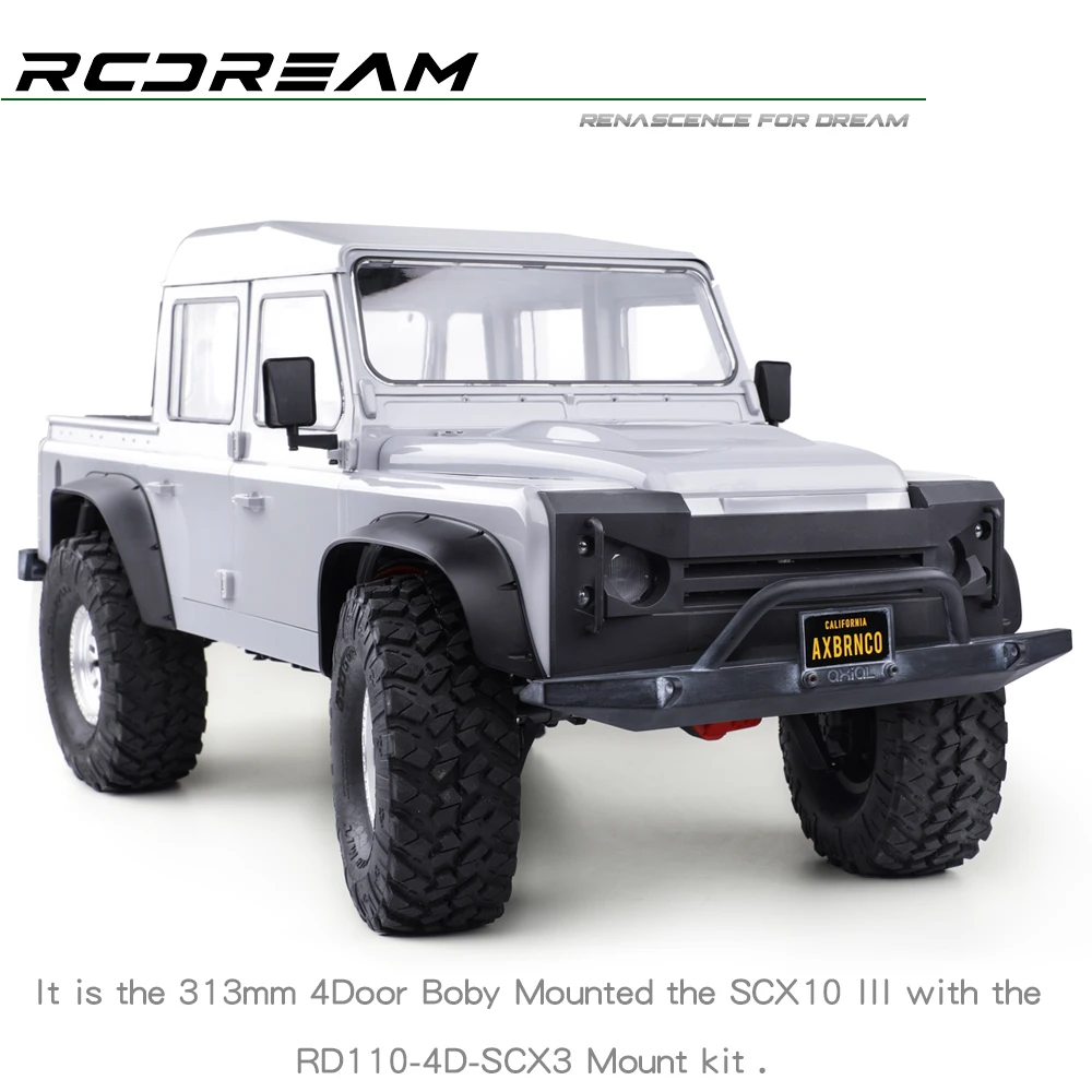 RCDream-carcasa de coche RD110 Pickup, 313mm, versión DIY para 1/10 ...