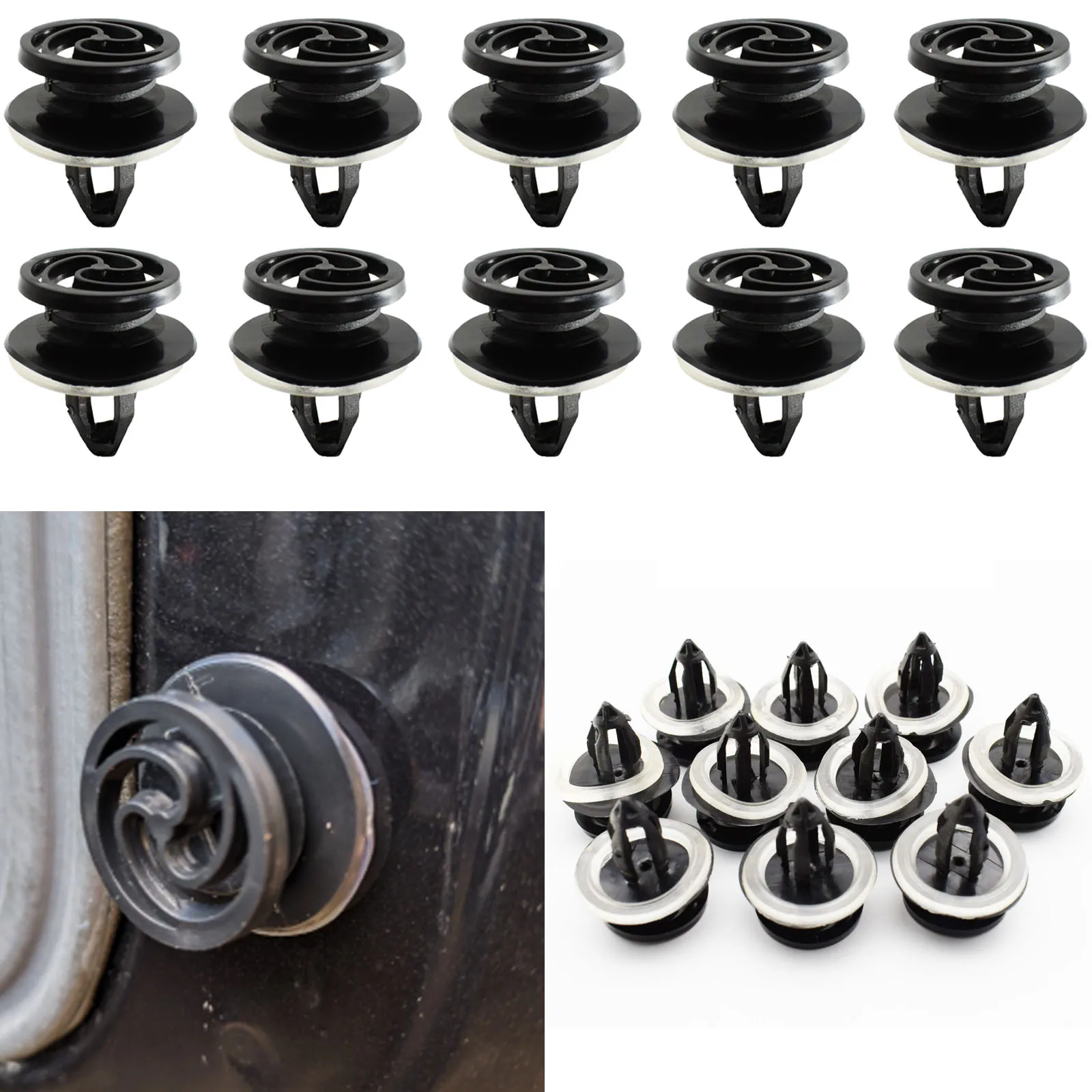 10x Plastics Clips For Audi A3 8P A4 B6 B7 Interior Door Card Fastener ...