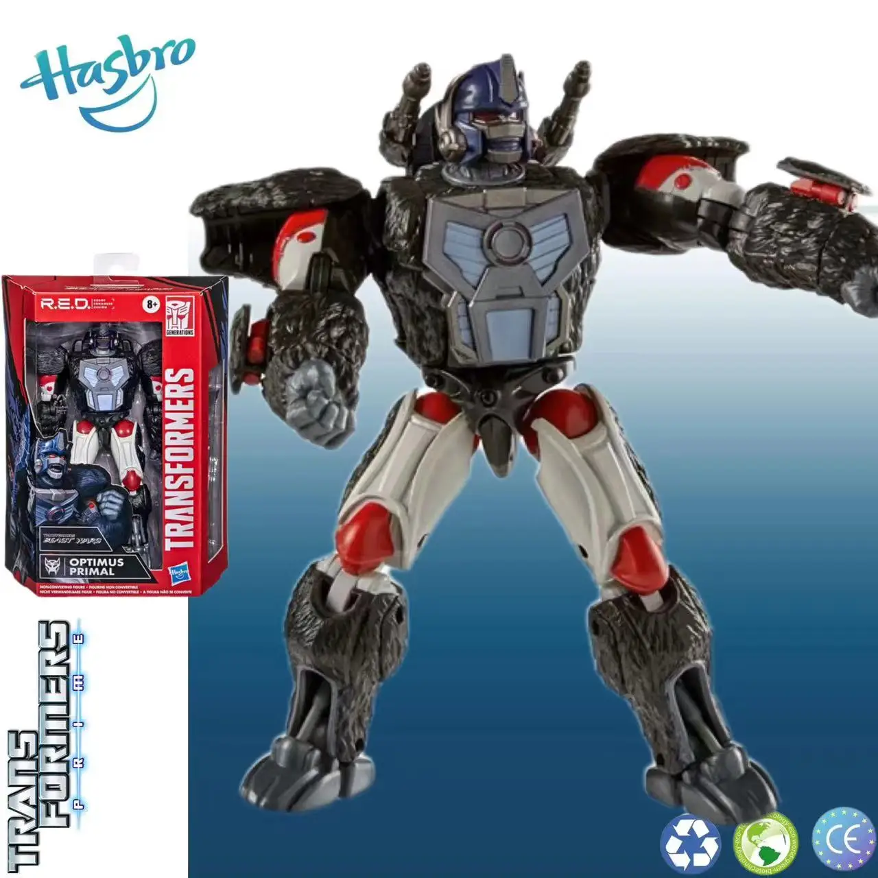 Hasbro Transformers F1621 Vintage Original 1996 Beast Wars Optimus Primal with Chest-beating ...