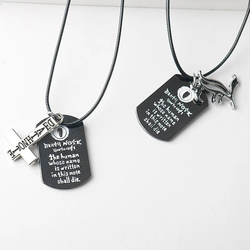 Collares de Cosplay de Death Note de Anime japonés Kawaii, de Metal con ...