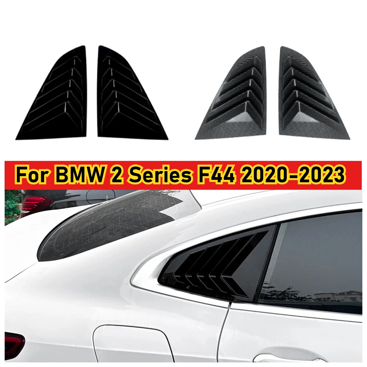 ABS Rear Side Window Louver Shutter Trim For BMW 2 Series F44 2020-2023 ...