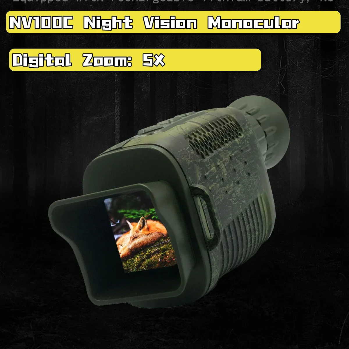 New Night Vision Monocular Infrared Night Vision Camera 5x Digital Zoom ...