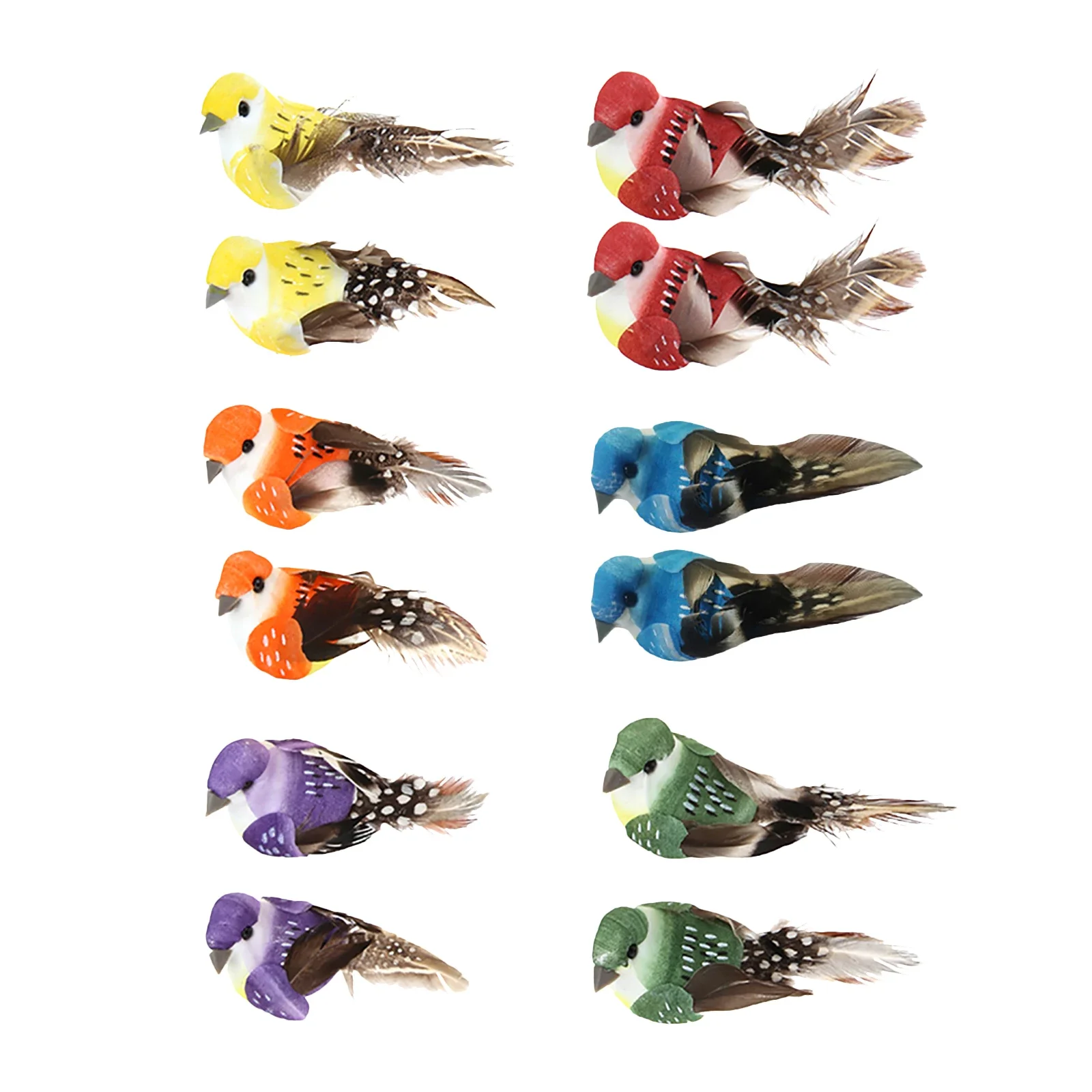 12pcs-Set-Artificial-Birds-Fake-Foam-Animal-Simulation-Feather-Birds ...