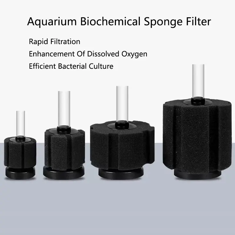 Black Spong Filter for Aquarium Fish Tank Air Pump Skimmer Biochemical ...