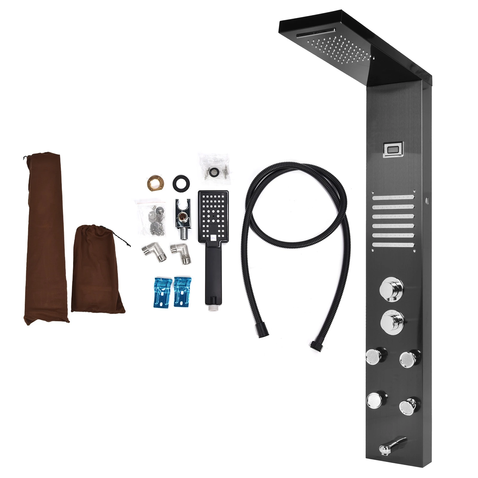 LED-Shower-Panel-Tower-System-Shower-Panel-Set-Wall-Mount-for-Bathroom ...