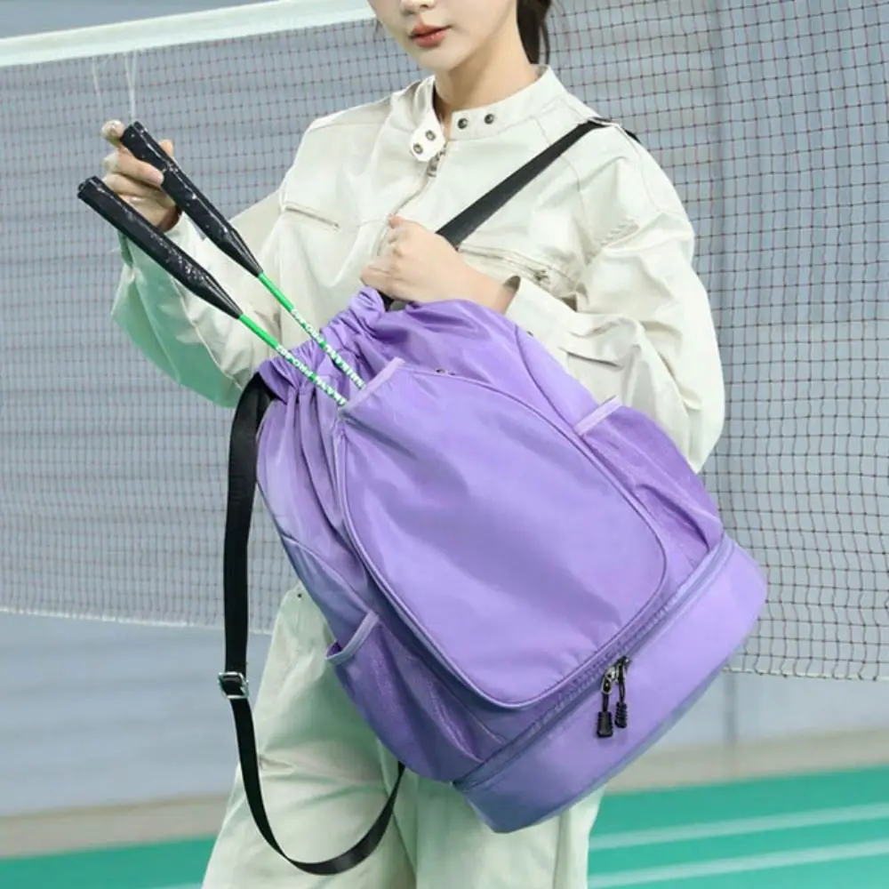 2 Rackets Tennis Racket Backpack with Shoes Pocket Waterproof Badminton ...