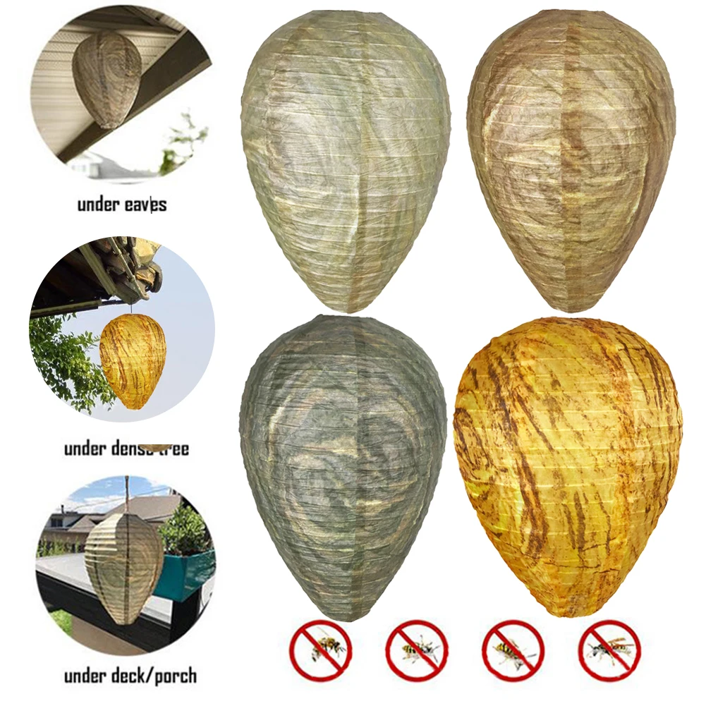 Realistic-Wasp-Repellent-Paper-Hanging-Wasp-Deterrent-Hornet-Fake-Wasp ...