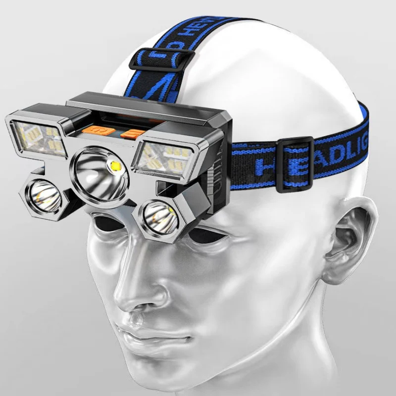 LED Headlamp Flashlight Head Lamp USB Rechargeable Waterproof Headlight ...