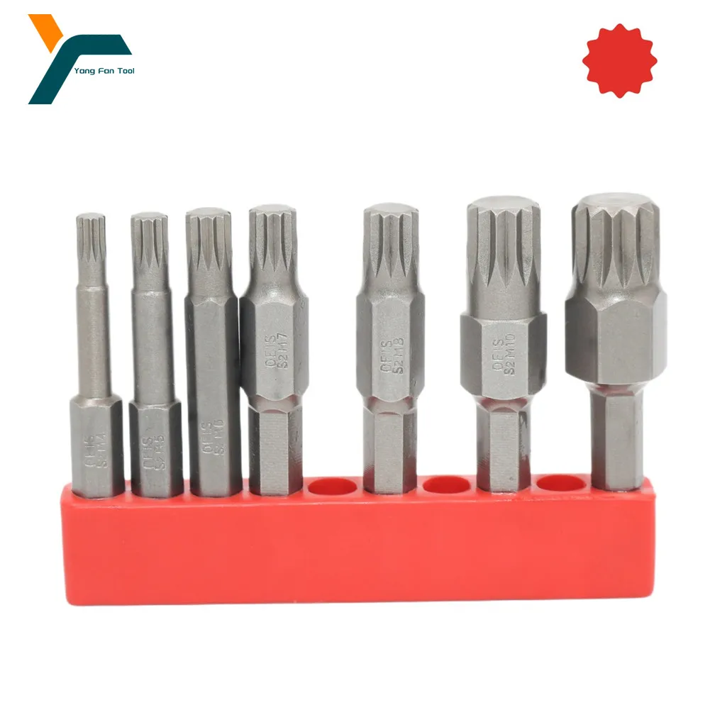 7Pcs-Spline-12-Point-Torx-Screwdriver-Bit-1-4-Hex-Shank-Wind-Drill-Head ...