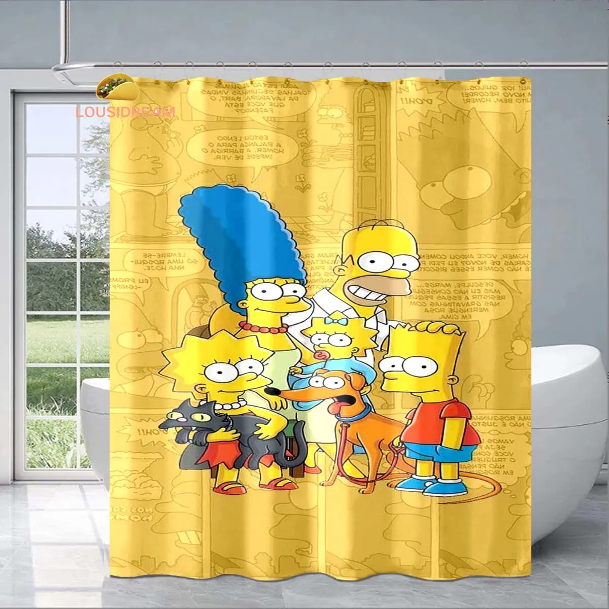 T-The-Simpsons-Exquisite-Shower-Curtain-Fashionable-Decorative-Gift-for ...