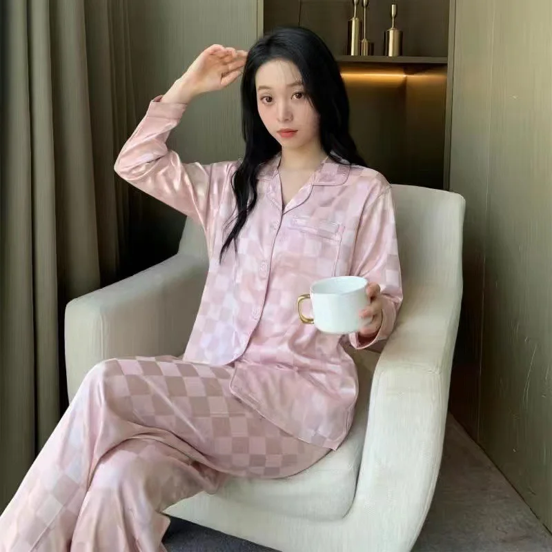 Silk Pajamas Ladies Pink | Ladies Sleep Pajamas | Women's Sleep Set ...