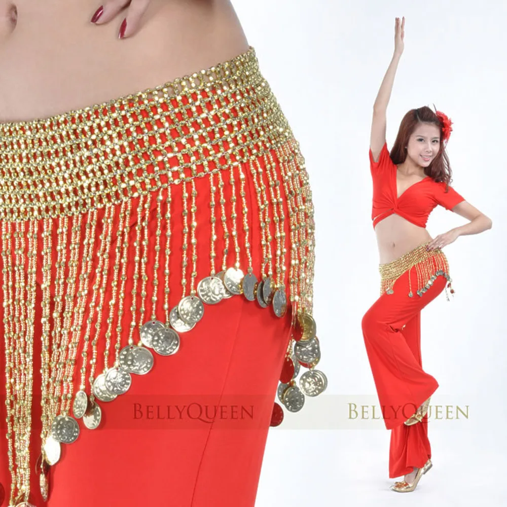 Gold-Silver-Beads-Oriental-Belly-Dance-Bellydance-Women-Waves-Indian ...