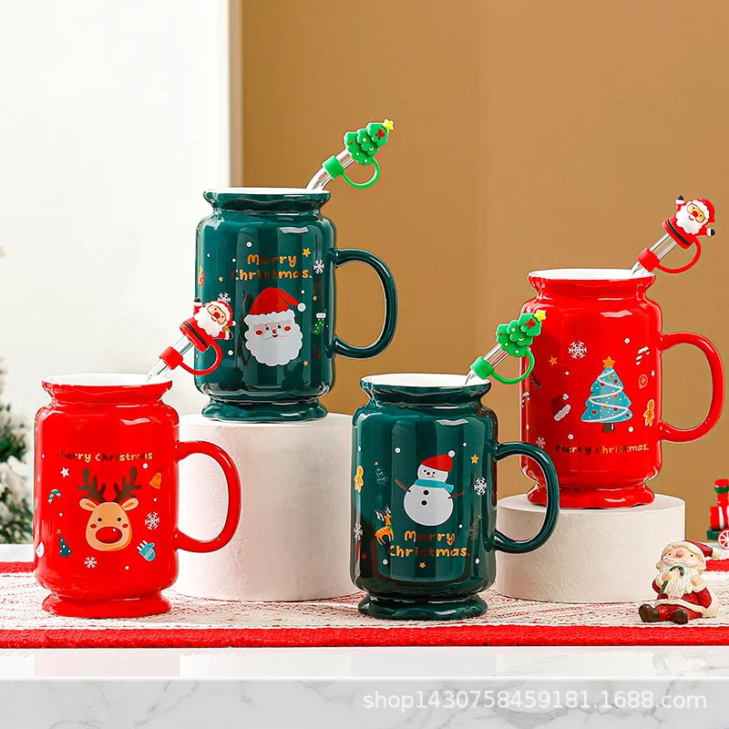 Creative-Santa-ceramic-mug-Large-capacity-mug-snowman-water-glass ...
