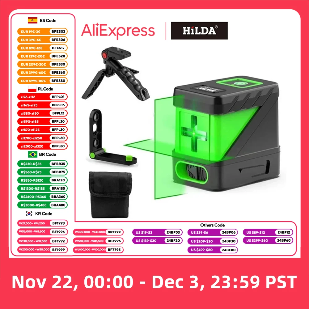 HILDA-2-linee-livello-Laser-autolivellante-raggi-verdi-Laser ...