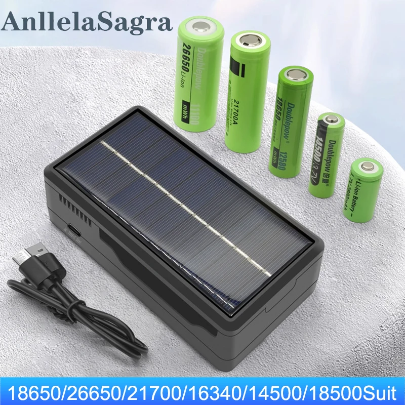 18650-Battery-Power-Bank-Case-Solar-Lithium-Battery-Charger-For-18650 ...
