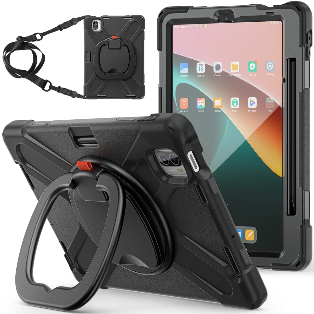 Shockproof-Kids-Safe-Silicon-PC-Pull-Ring-Stand-Shoulder-Strap-Tablet ...