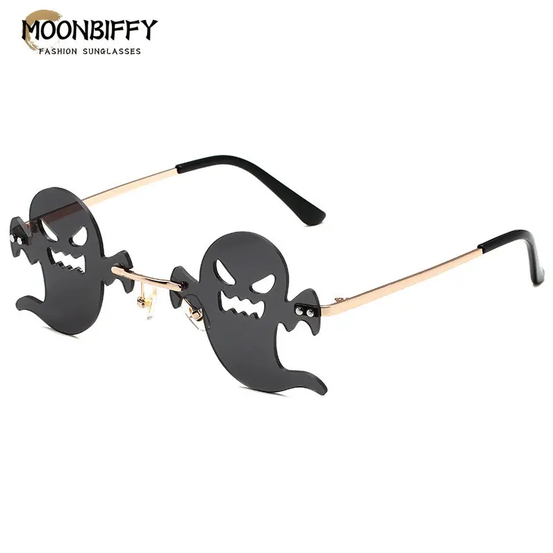 Funny-Rimless-Devil-Sunglasses-Women-Men-Halloween-Demon-Ghost-Sun ...