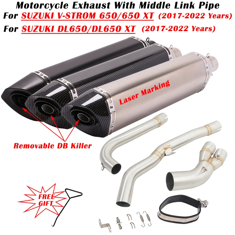For-Suzuki-V-STROM-DL-650-DL650-XT-2017-2021-2022-Motorcycle-Exhaust ...