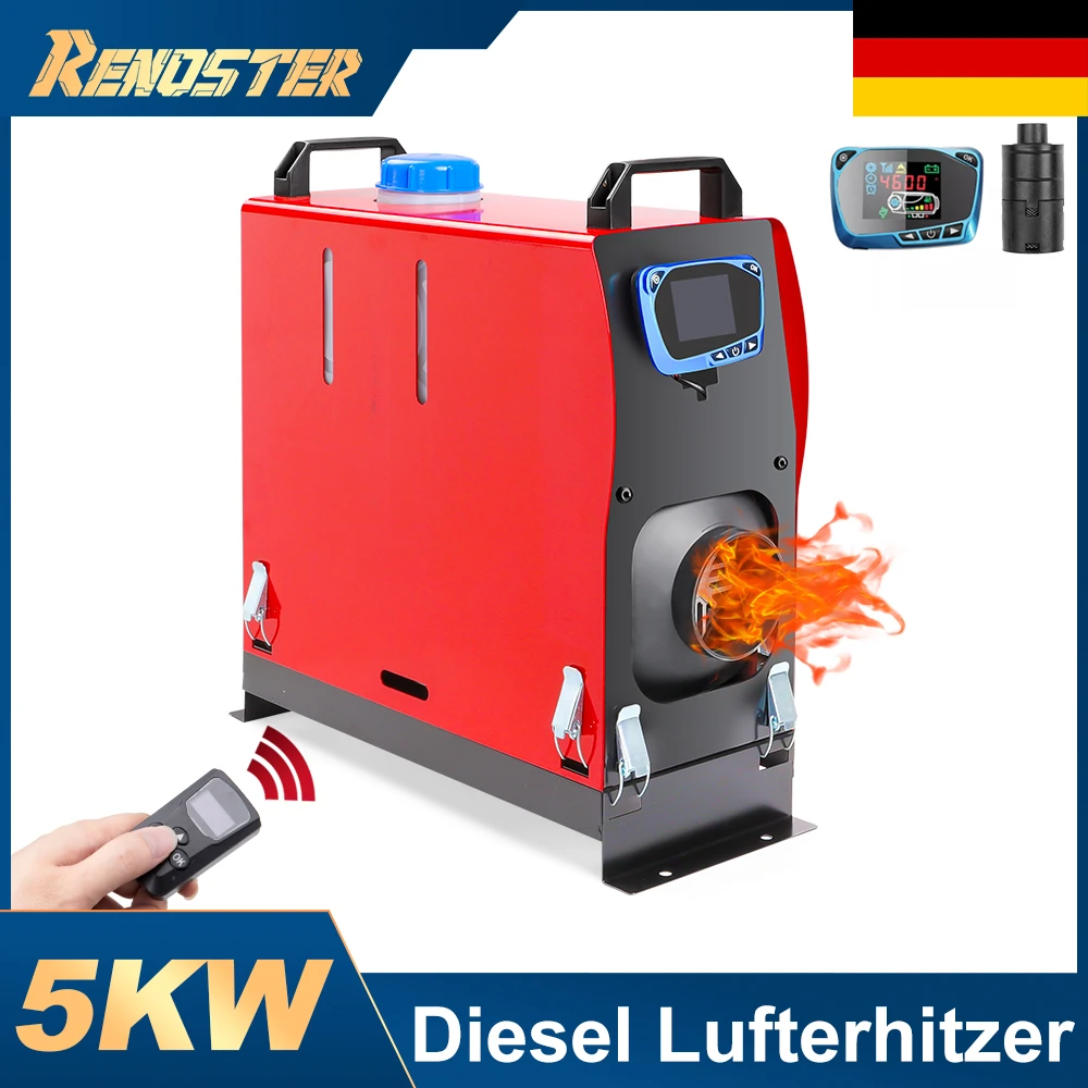 10l 12v 5kw/5000watt Air Car Heater Lcd Thermostat Switch Remote ...