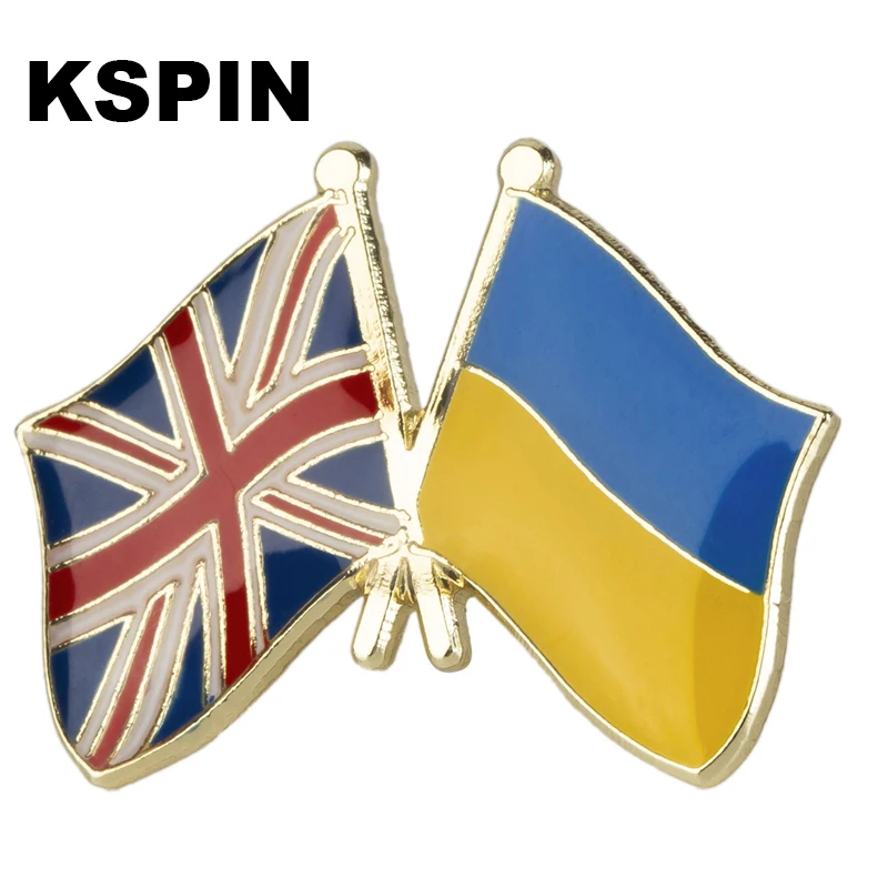 Ukraine Heart Shape Flag Brooches Lapel Pin Flag badge Brooch Pins ...