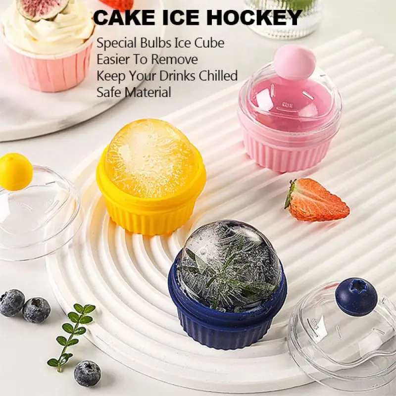 Kitchen Ice Box Ice Cream Maker Tool Ice Cube Makers Round Ice Hockey ...