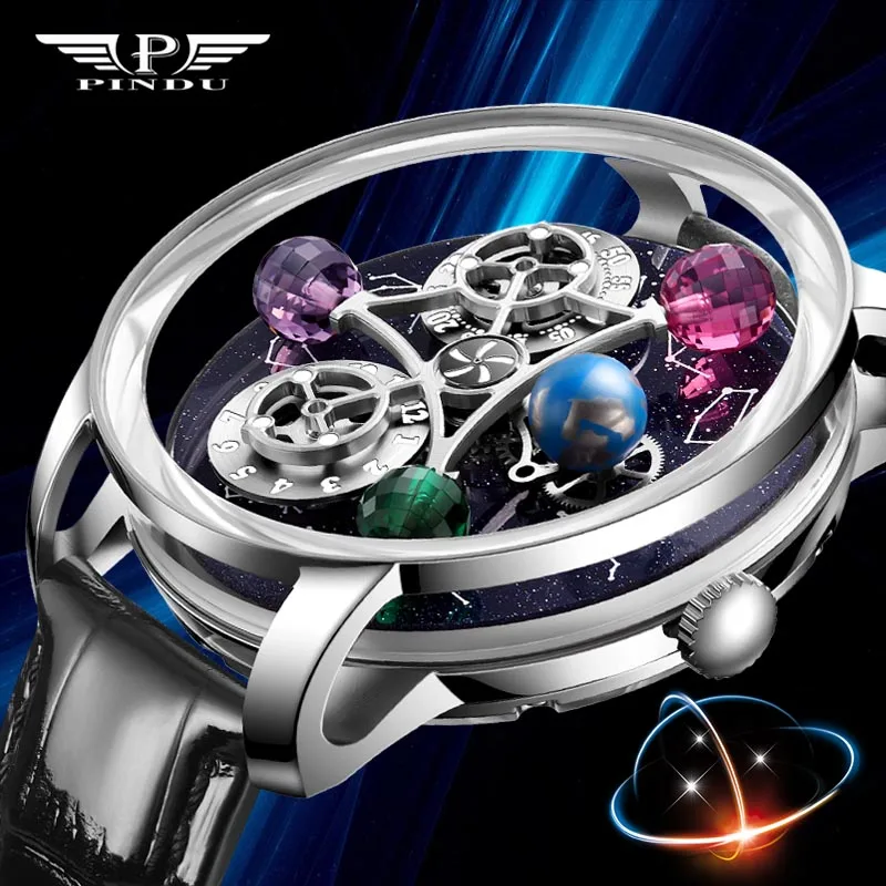 PINDU Watch Miyata 8215 Mechanical Movement Sapphire Mirror Waterproof ...