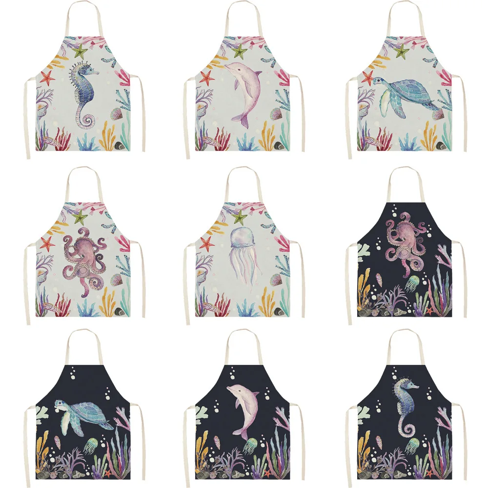 Apron Kitchen Fish | Apron Kitchen Print | Fish Man Kitchen Apron ...