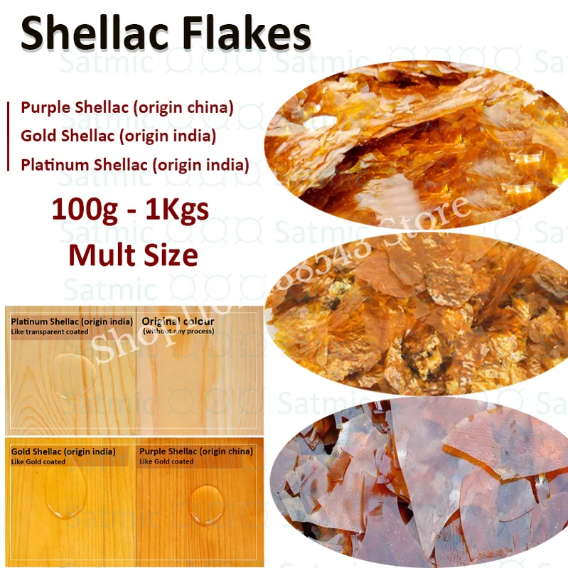 Natural Shellac Flakes For Wooden Repair Polish Furniture Polishing ...